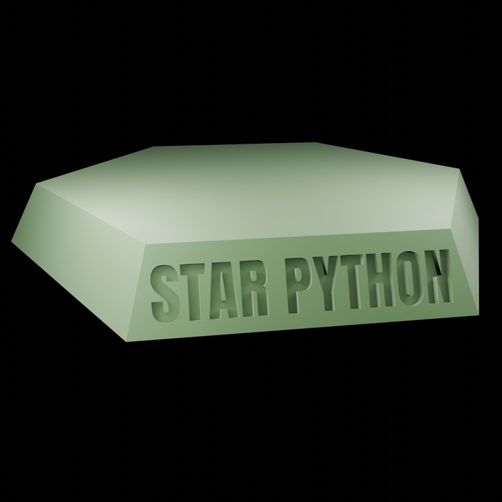 3D Printable Star Python Battletech Hex Base by James Hall